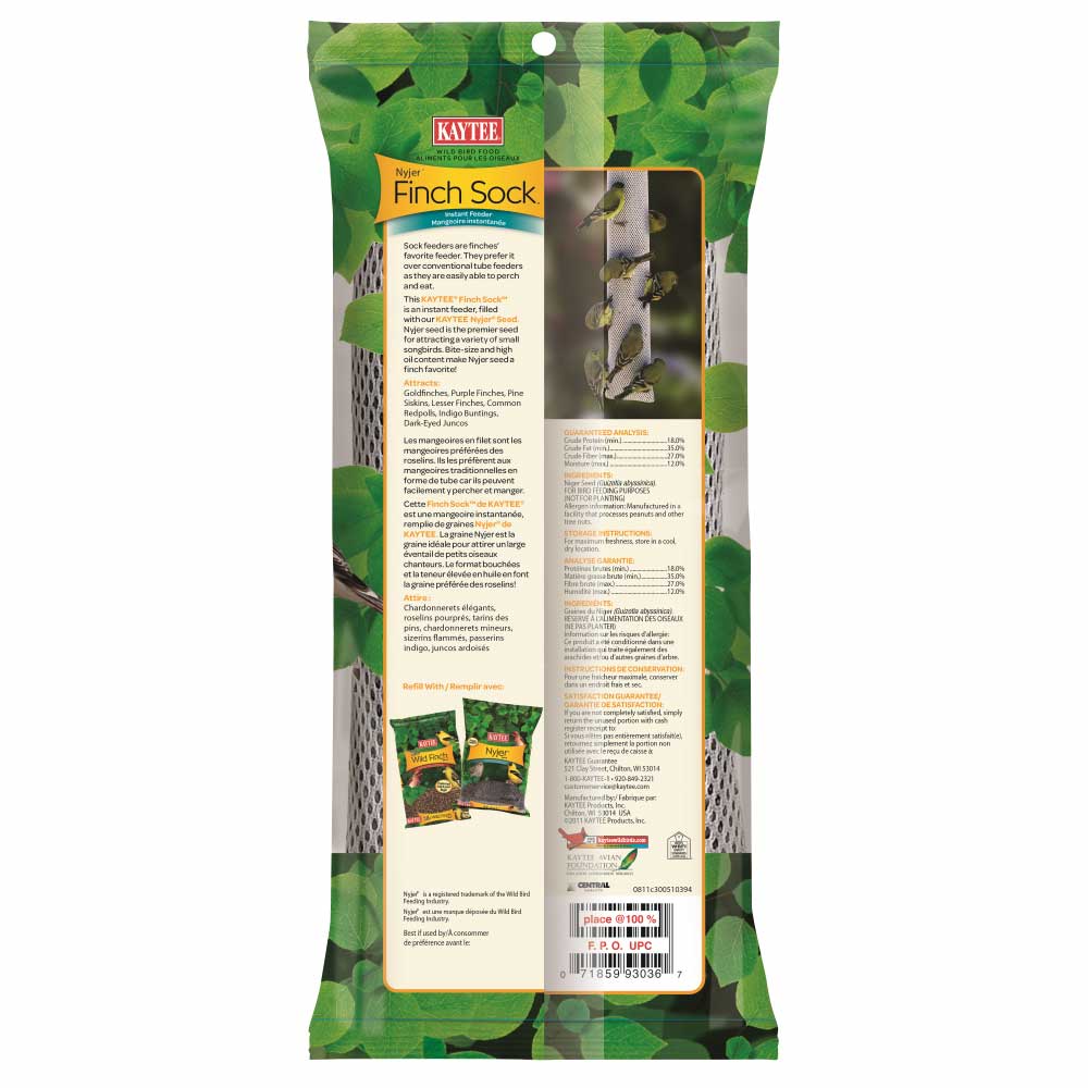 Finch Sock Pouch: Nyjer Seed Bird Feeders | Kaytee